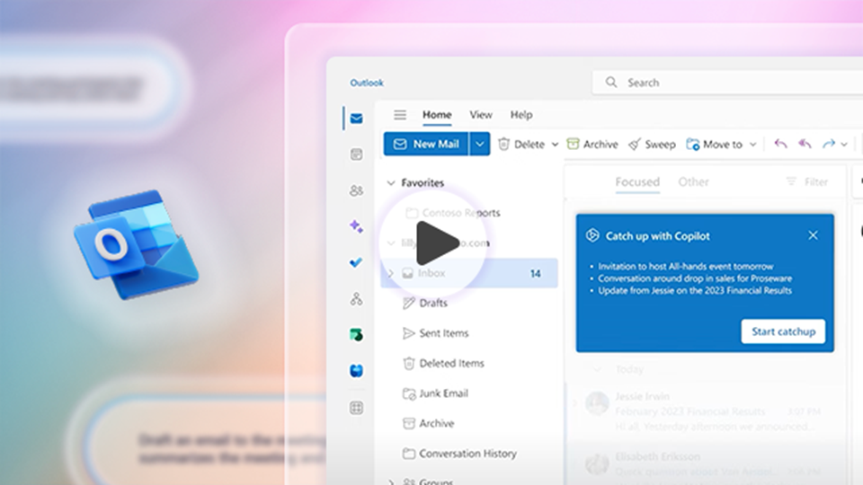Copilot in Outlook: Reduce inbox stress. Improve email efficiency.